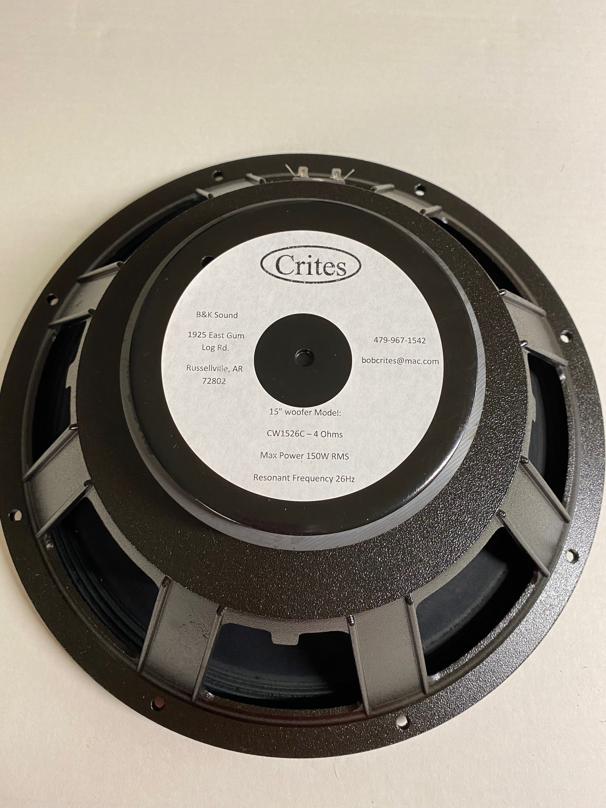 CW1526C Cast Frame Woofer - Pair - FREE US Shipping! – Crites Speakers